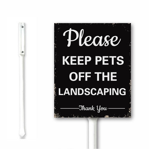 Please Keep Pets Off The Landscaping No Dog Poop Pee Sign For Yard With ...