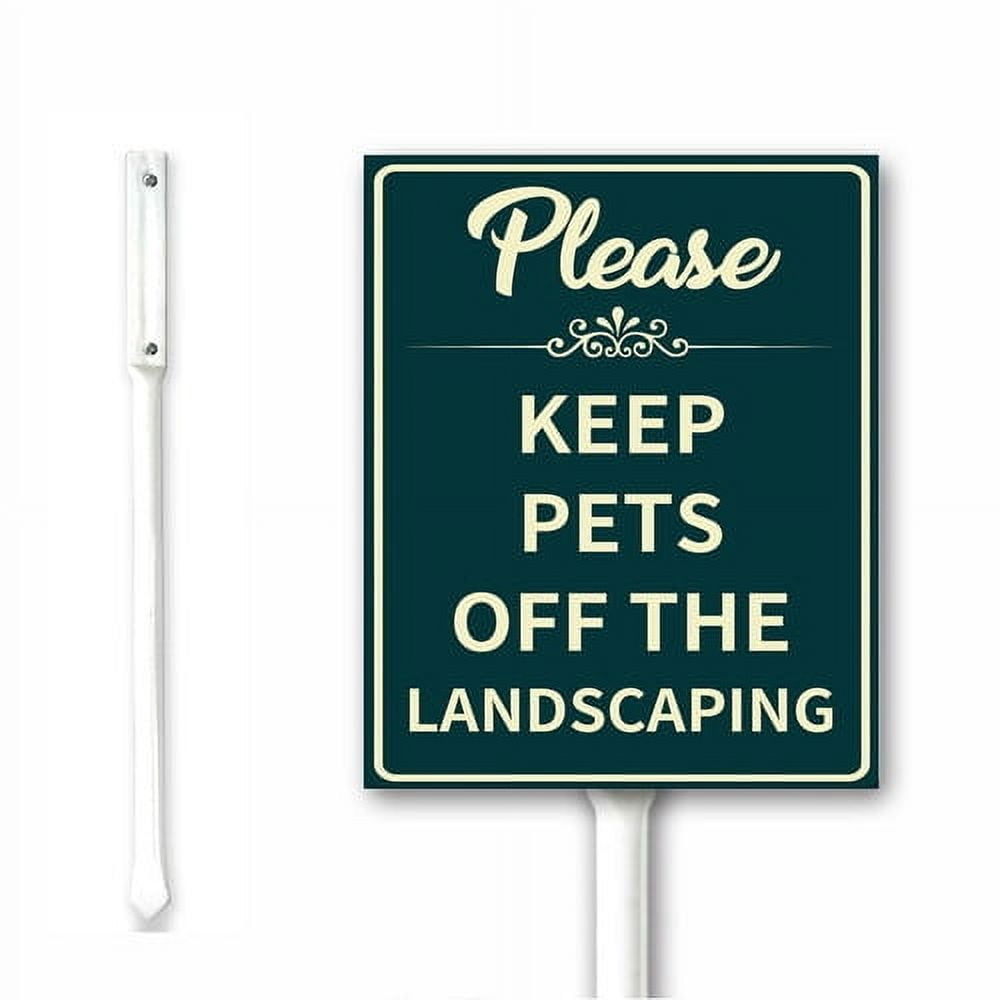 Please Keep Pets Off The Landscaping Metal Outdoor Sign With Stake, No ...