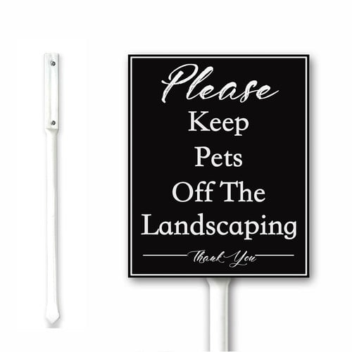 Please Keep Pets Off The Landscaping Yard Sign With Stake, No Dog Poop ...