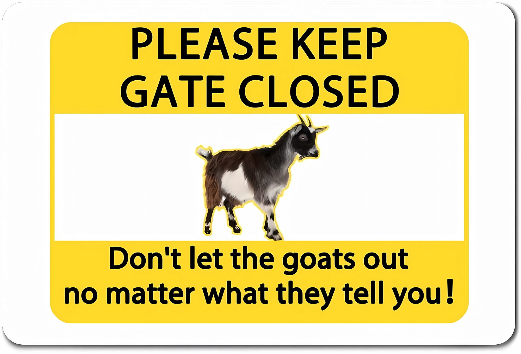 Please Keep The Gate Closed Graphic Warning Sign - 8"x12" Fence ...