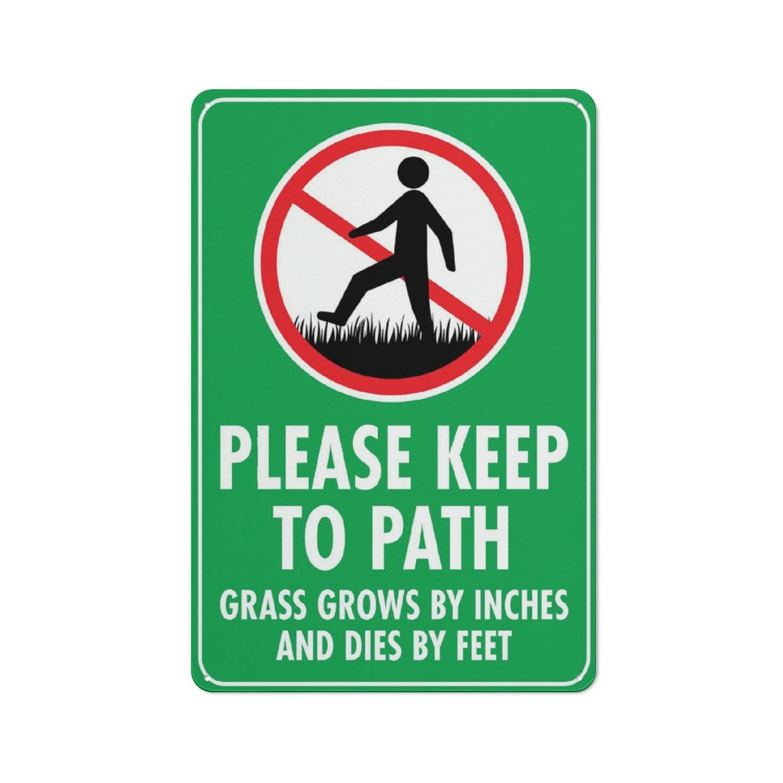 Please Keep To Path Sign 12X8 Inch Aluminum Uv Ink Printed For House ...