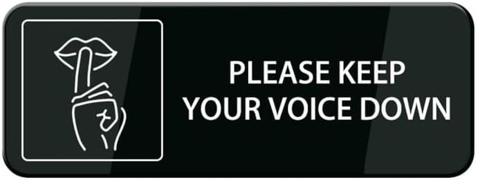 Please Keep Your Voice Down Sign For Business Self Adhesive Signs ...