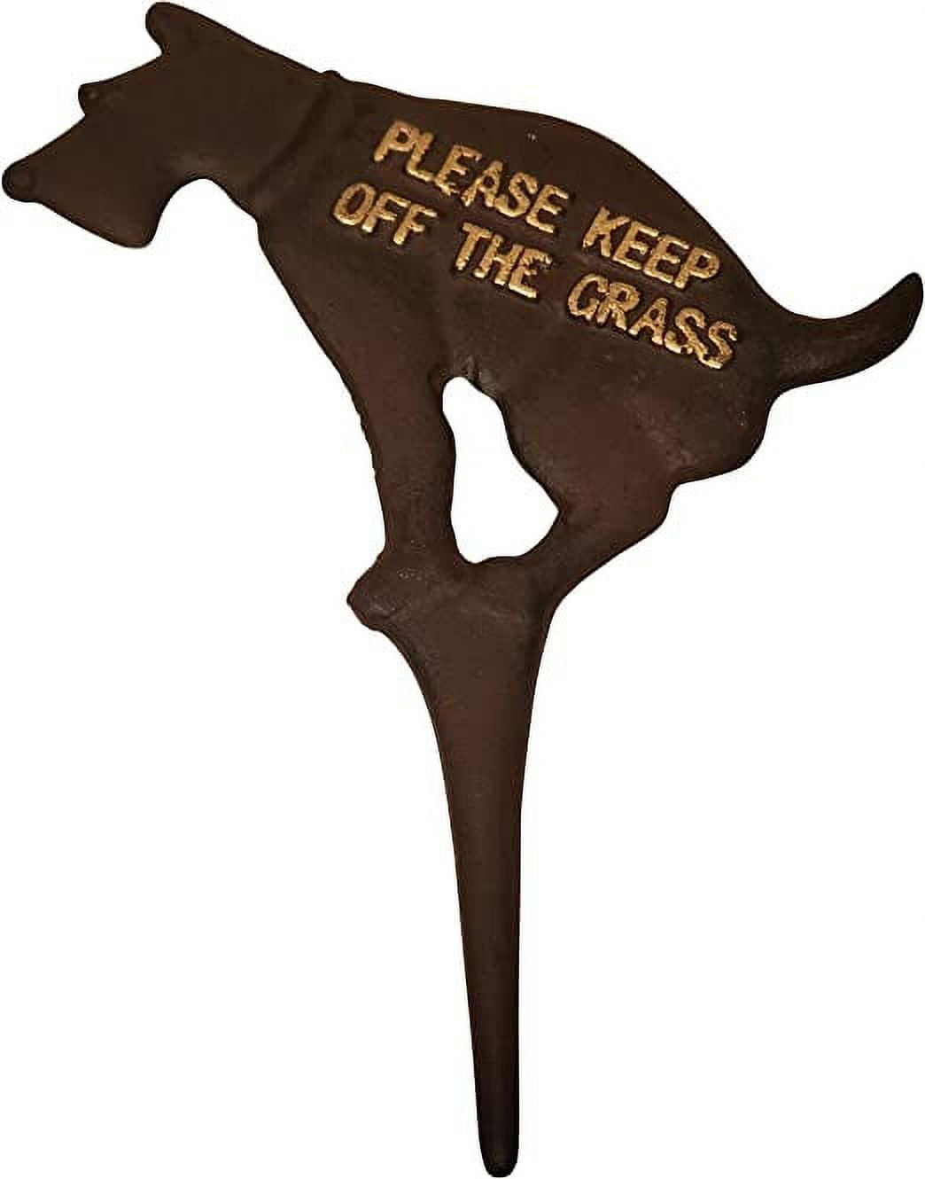 Please Keep off the Grass! Dog Sign (Cast Iron) - Walmart.com
