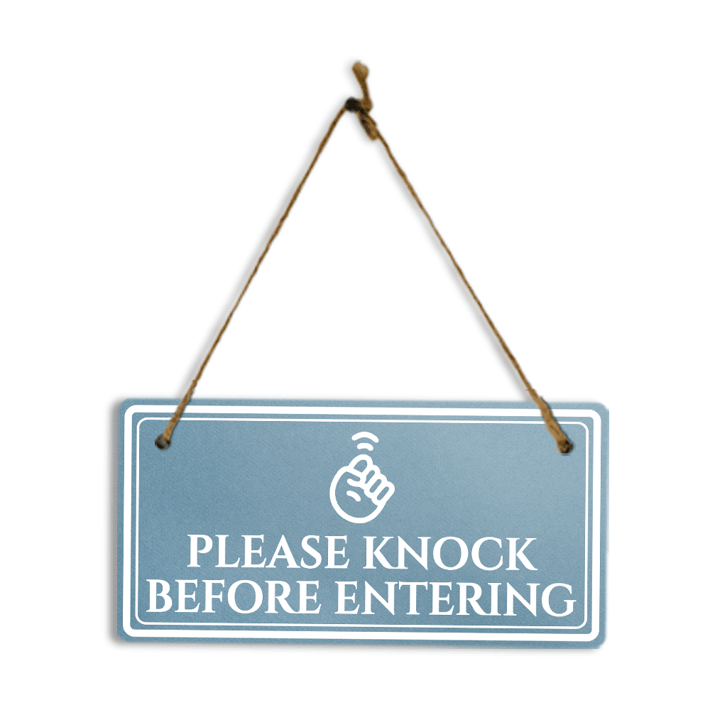 Please Knock Before Entering 5x10 Hanging Plus Wall or Door Sign ...