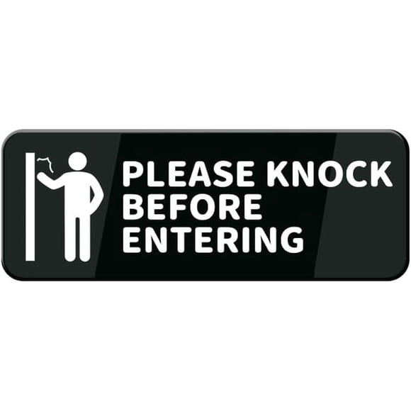 Please Knock Before Entering Sign