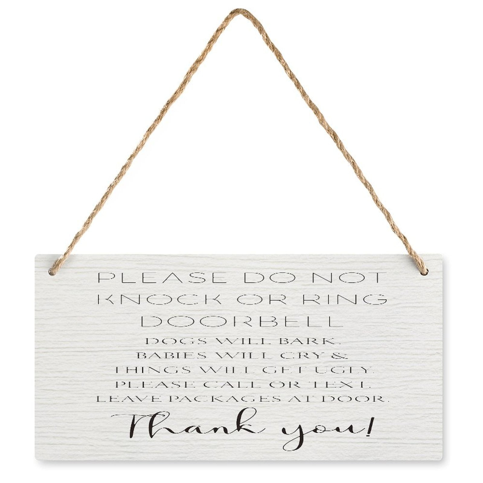 Please Do Not Knock or Ring Doorbell Hanging Wooden Signs 8x10, Do Not ...