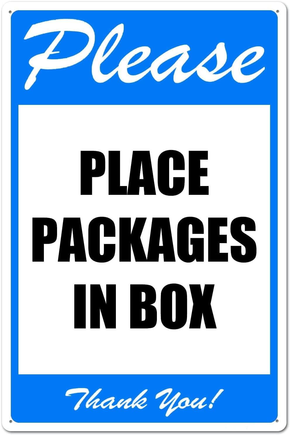 Please Leave All Packages Here Thank You Metal Tin Signs, 8 x12 Inches ...