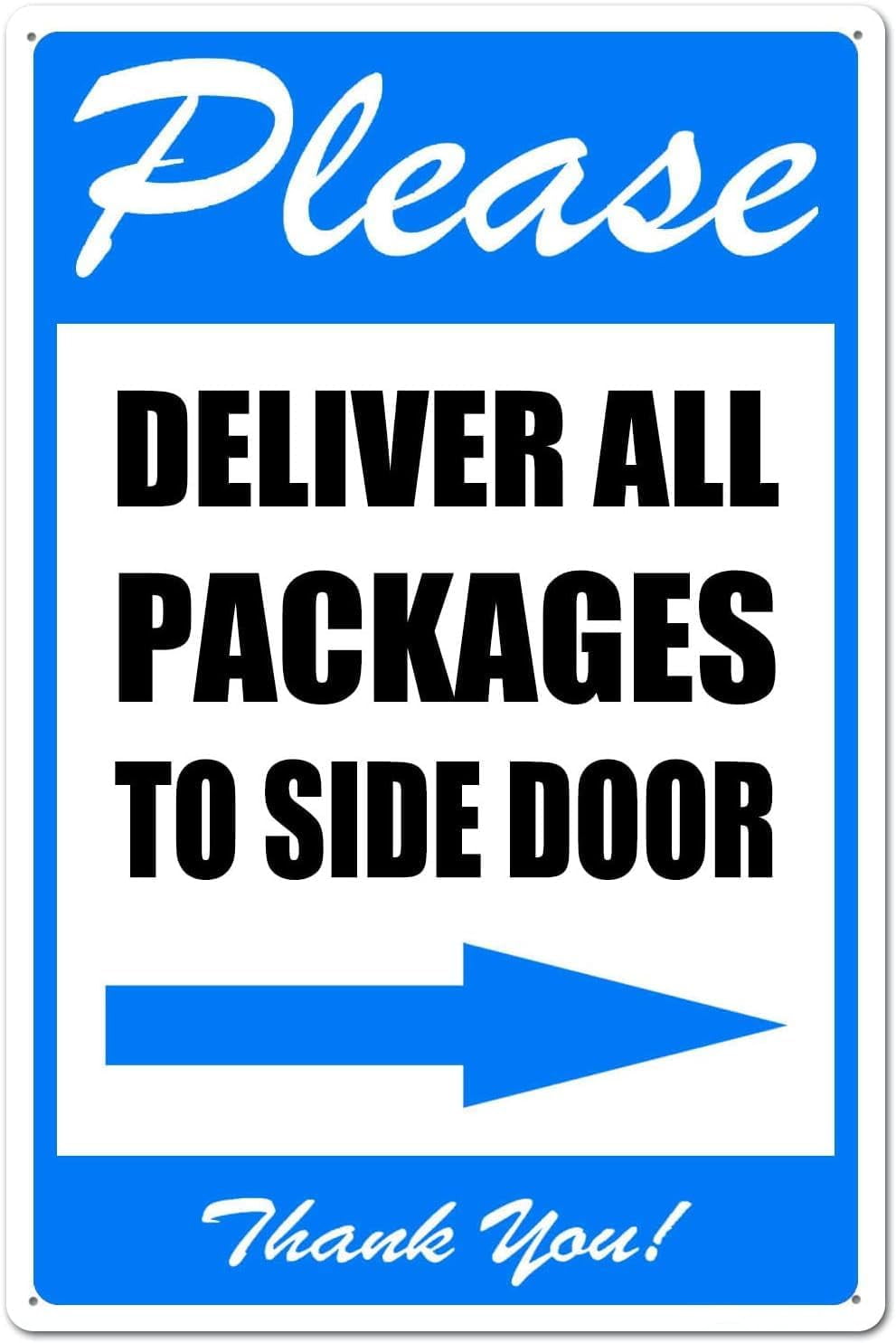 Please Leave All Packages Here Thank You Metal Tin Signs, 8 x12 Inches ...