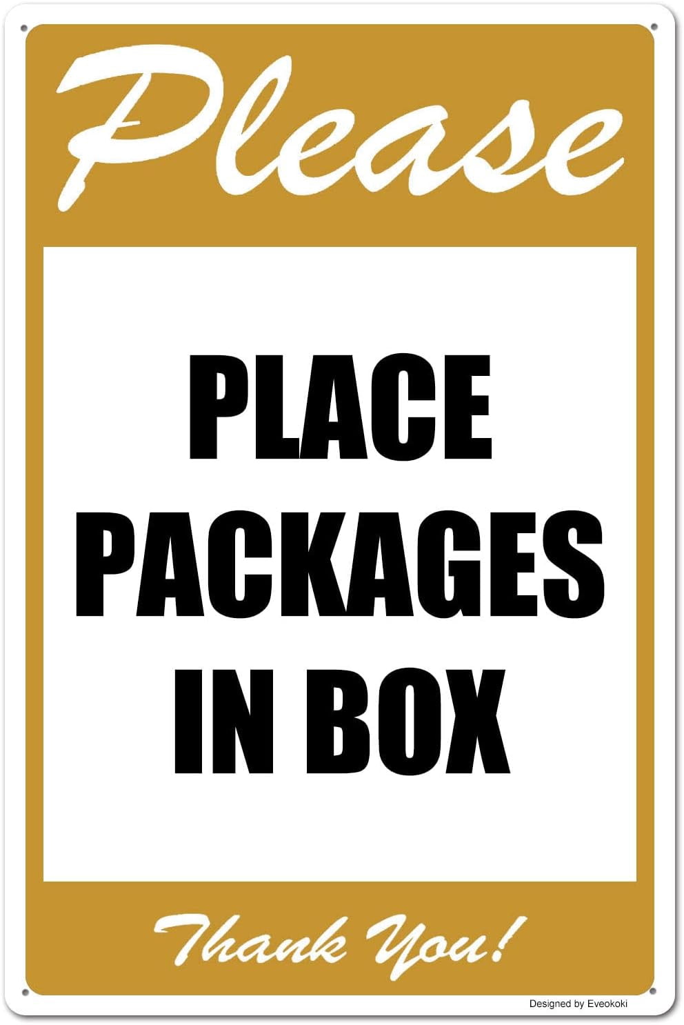 Please Leave All Packages Here Thank You Signs Metal Tin Sign 8x12inch ...