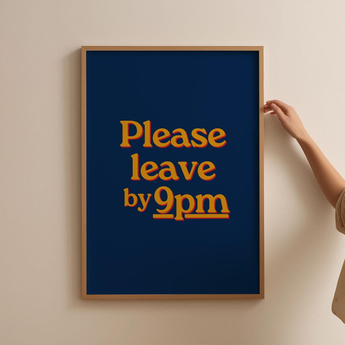Please Leave By 9Pm Print: Sassy Wall Art #2897, Unframed Canvas Size ...