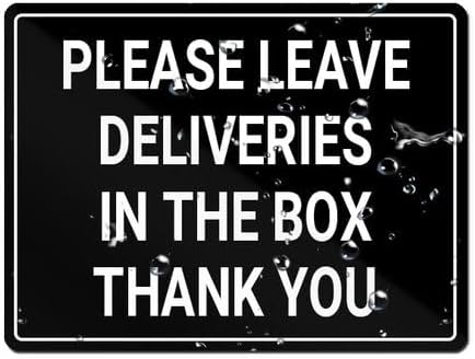 Please Leave Deliveries In The Box Thank You Sign Self Adhesive Sign ...
