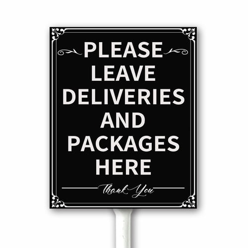 Please Leave All Deliveries And Packages Sign for Courier - Signs for ...