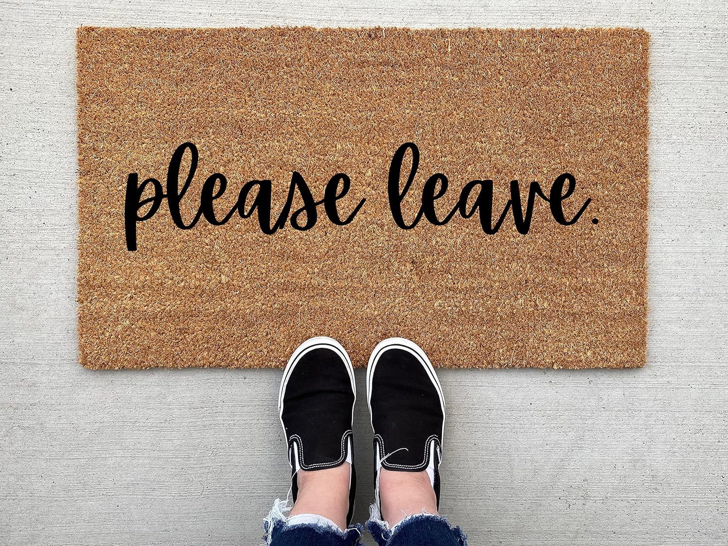 Please Leave Doormat, Personalized Doormat, Porch Decor, Custom Doormat ...