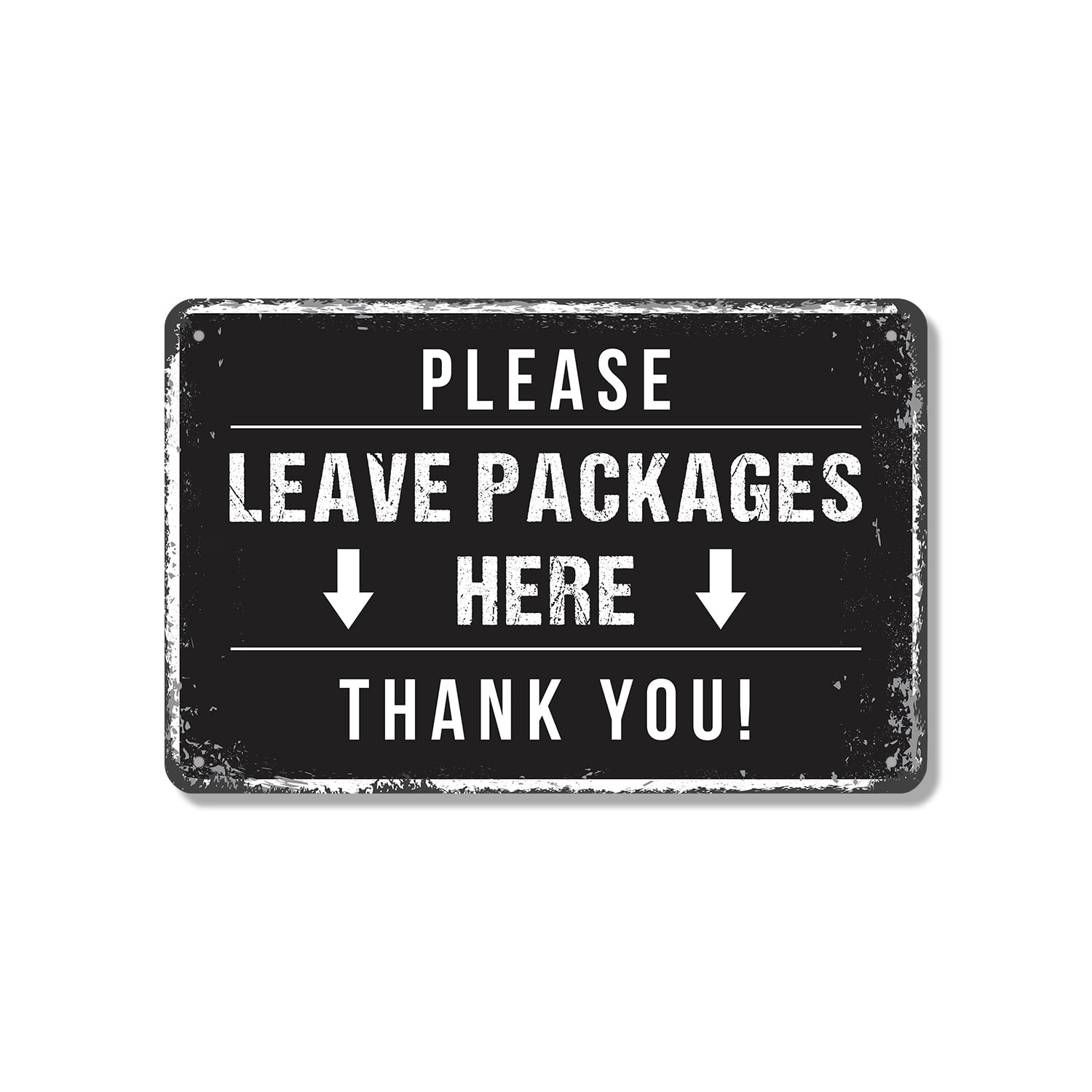 Please Leave Packages Here 18 Inch x 24 Inch Novelty Aluminum Metal ...