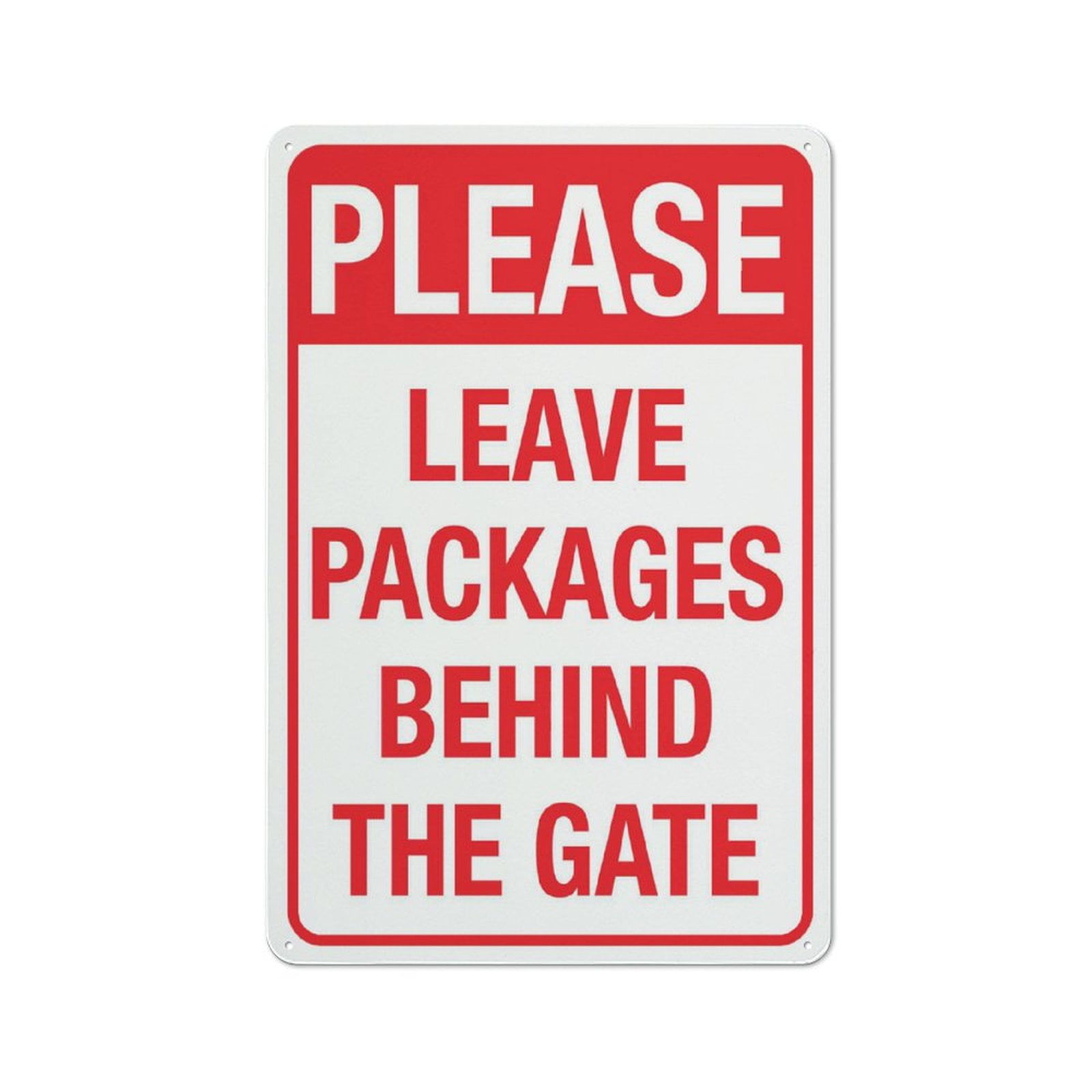 Please Leave Packages Behind Gate Sign 12”X8” Metal Signs Aluminum Sign ...