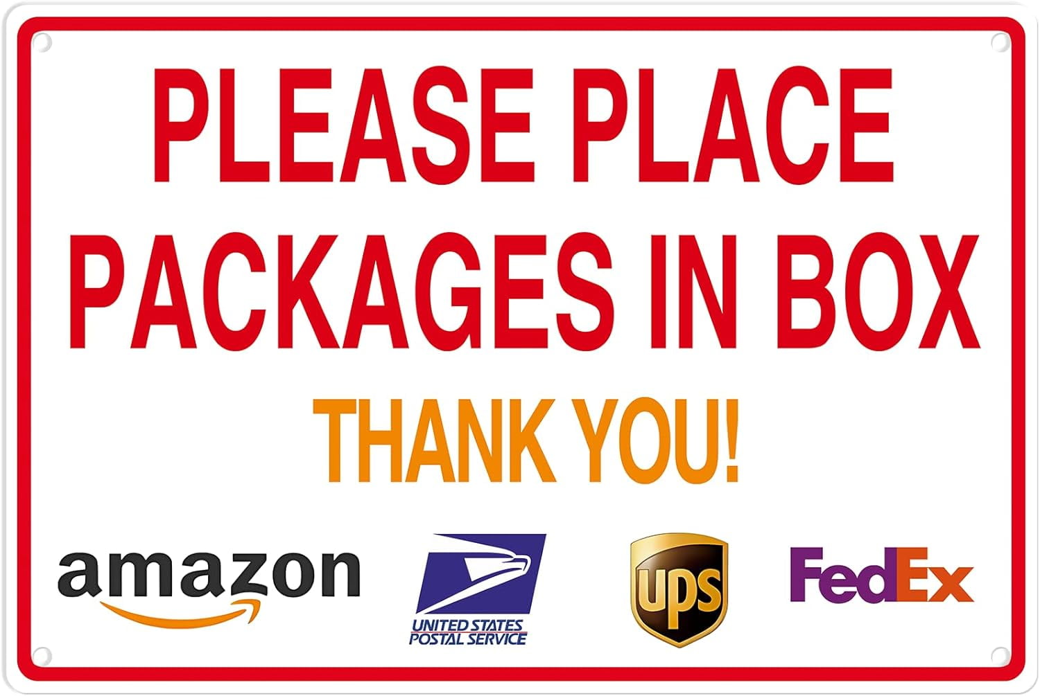 Please Leave Packages and Deliveries Here Sign，Self-Adhesive ...