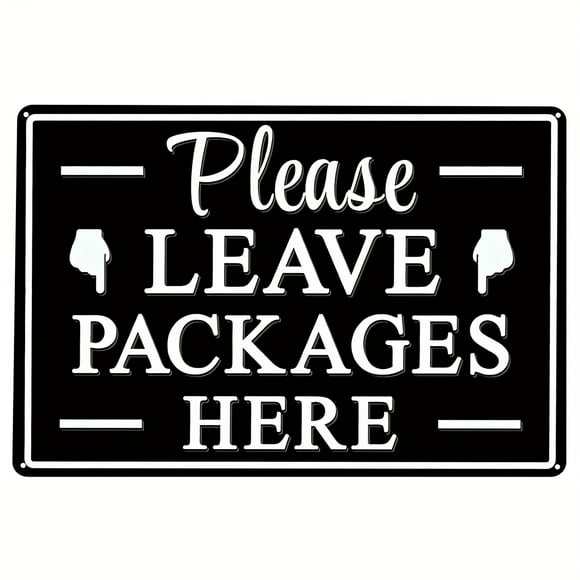 Leave Packages Here Sign