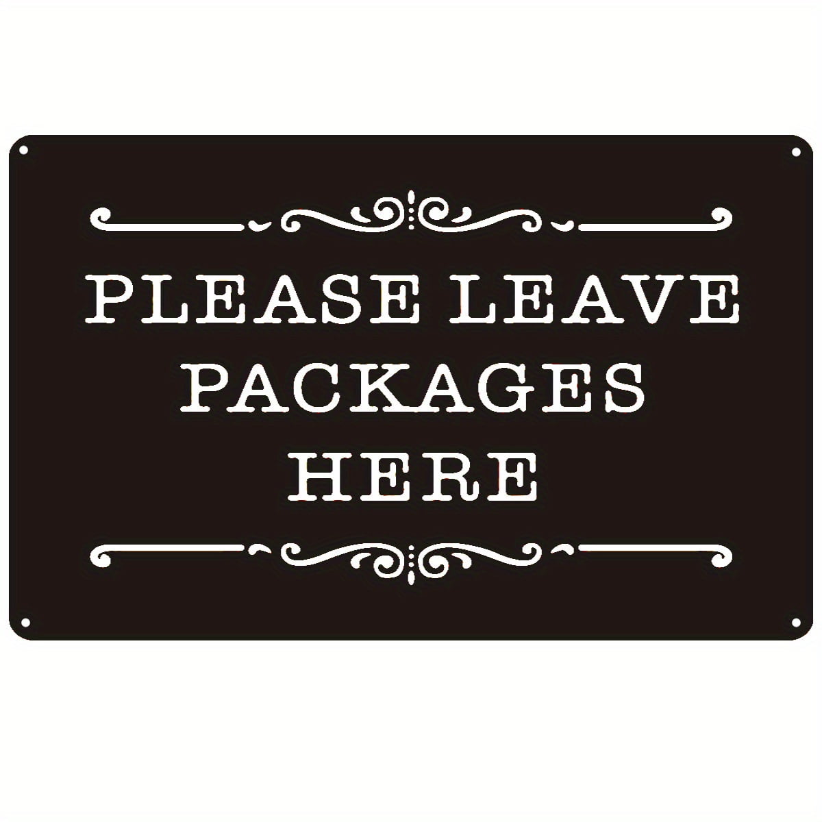 Please Leave Packages Here Metal Sign, Package Delivery Decor, Indoor ...