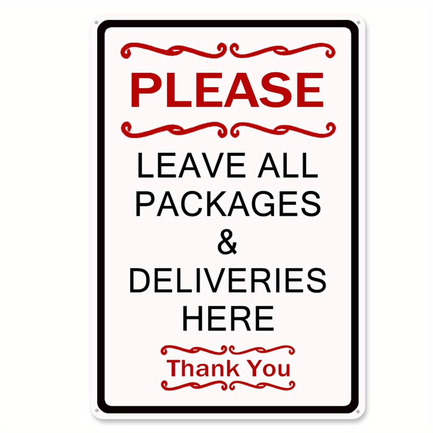 Please Leave Packages Here Metal Sign, Package Delivery Decor, Indoor ...