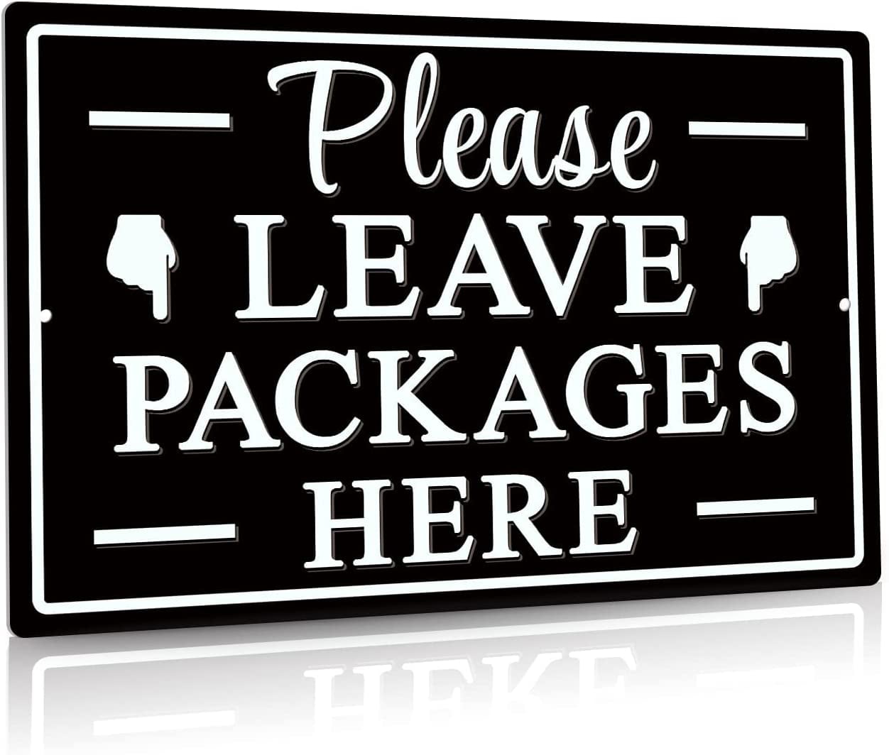 Please Leave Packages Here Metal Sign, Package Delivery Decor, Indoor ...