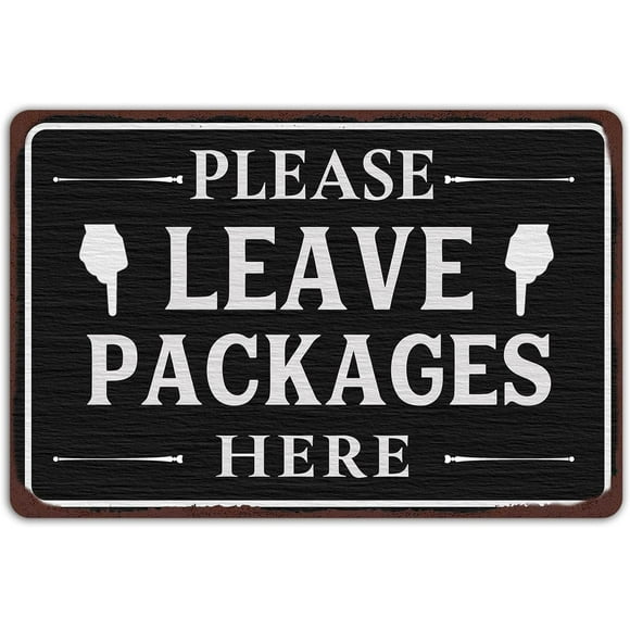 Leave Packages Here Sign