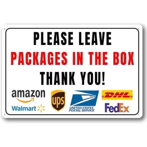 Home Delivery Signs for Packages and Instructions in Various Styles