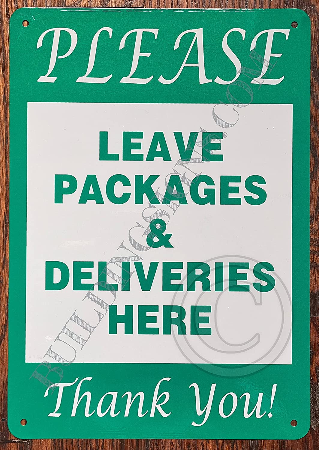 Please Leave Packages and Deliveries HERE Sign (Reflective!,Aluminium ...