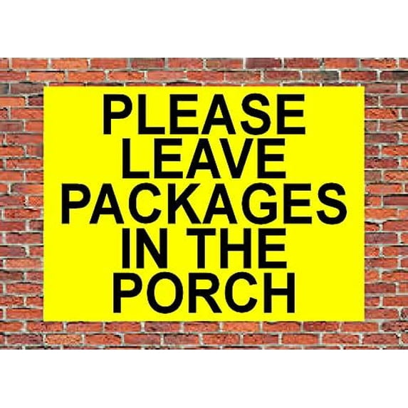 Please Leave Packages in The Porch Metal Sign Notice Parcel Parcels ...