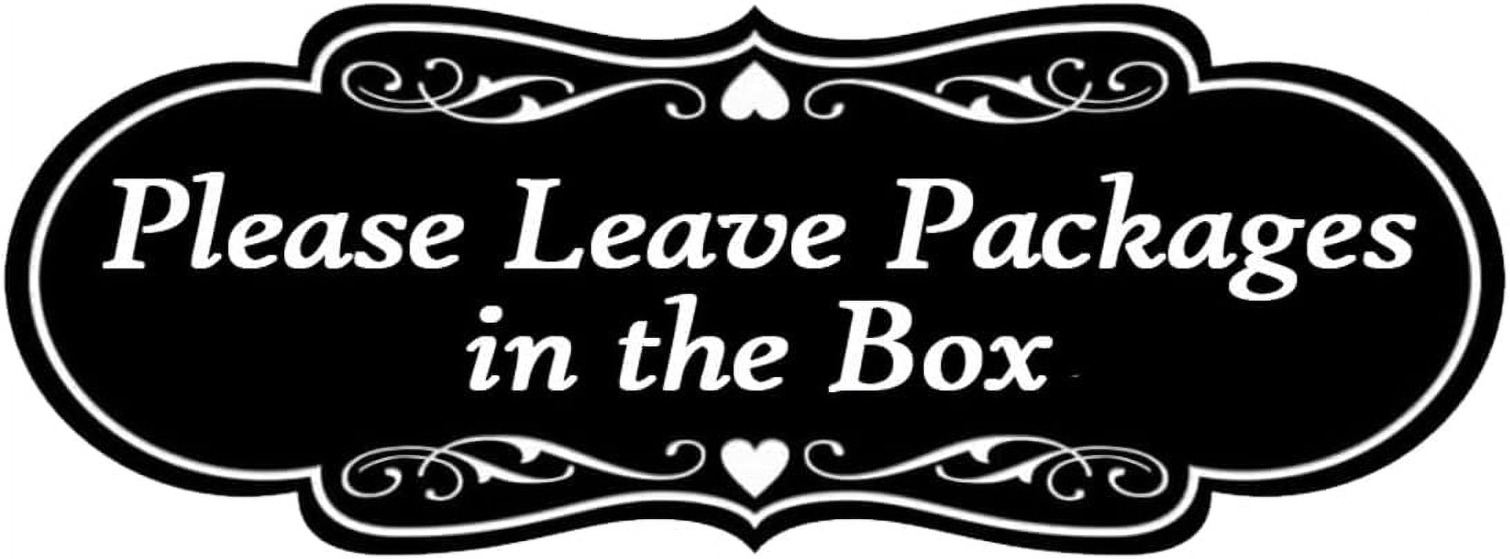 Please Leave Packages in the Box Signs Stickers 2.75x7inch Package ...