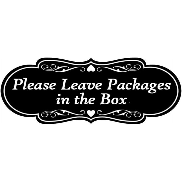 Please Leave Packages in the Box Signs Stickers 2.75x7inch Package ...