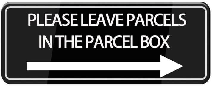 Please Leave Parcels In The Parcel Box With A Right Arrow Sign 10X3 ...