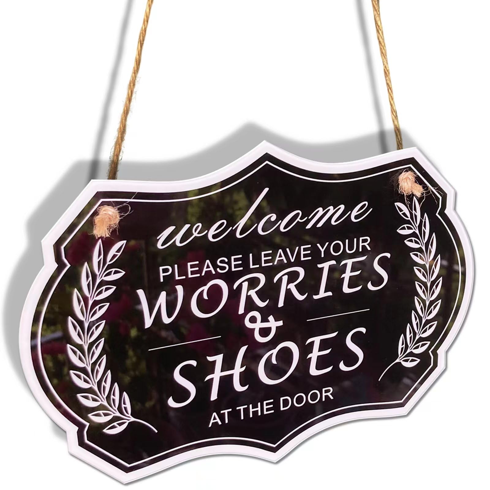 Please Leave Shoes & EC36 Worries at the Door Sign,RAMIEYOO Designer ...
