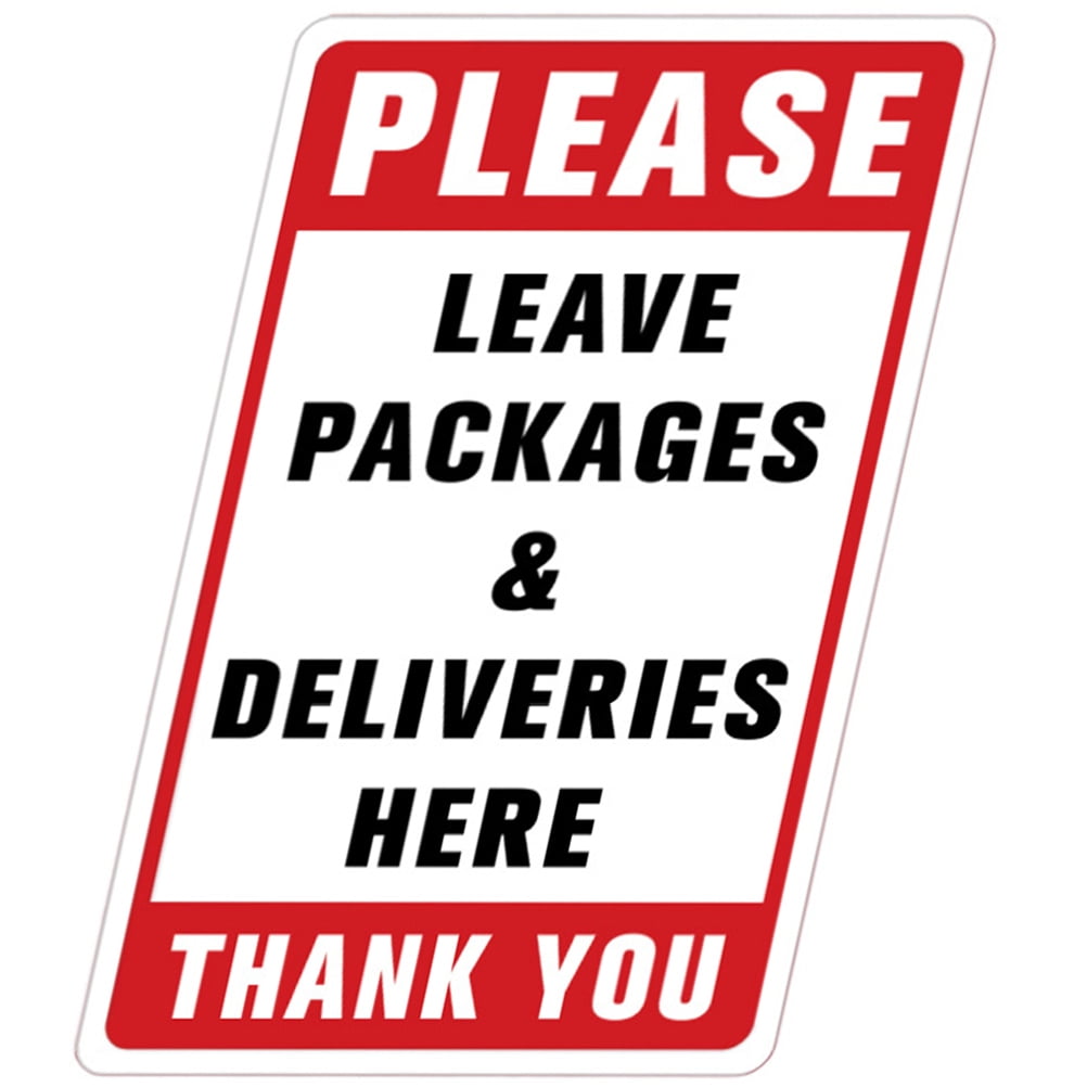 Please Leave Sign Package Leave Here Sticker Large Size Sticker ...