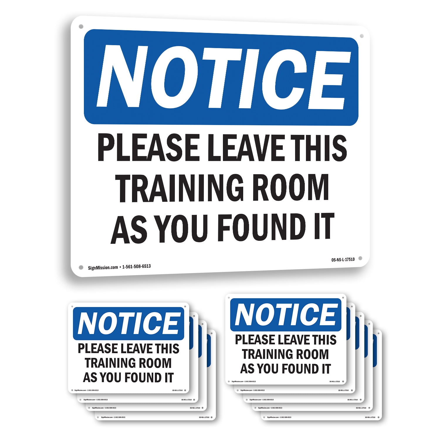 Please Leave This Training Room As You Found It OSHA Notice Aluminum ...