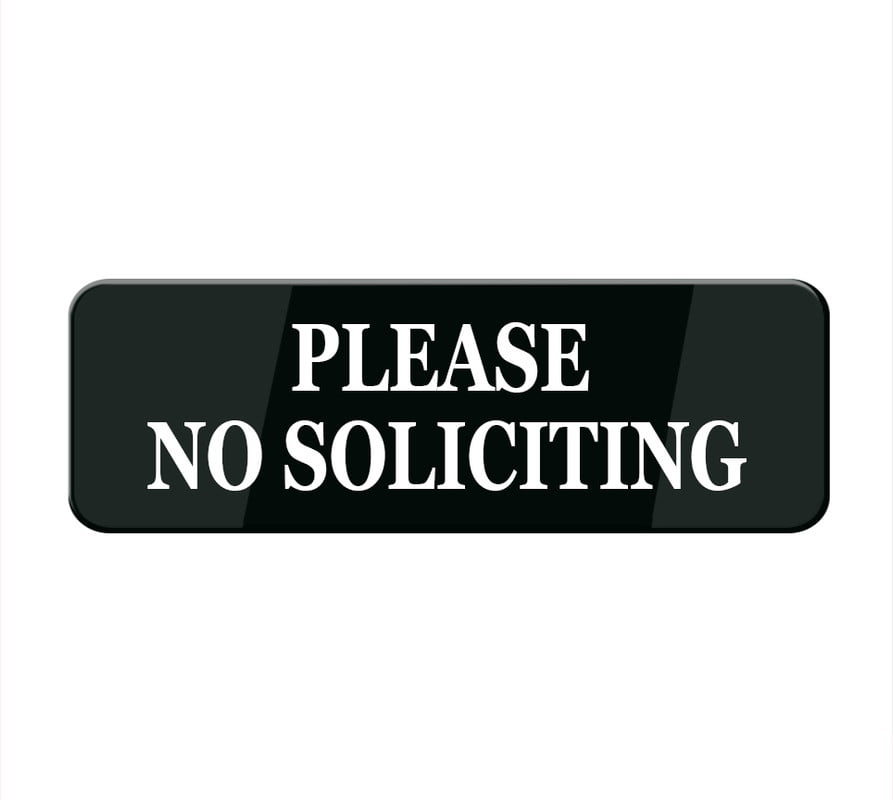 Please No Soliciting Sign: Easy To Mount Informative Plastic Sign With ...