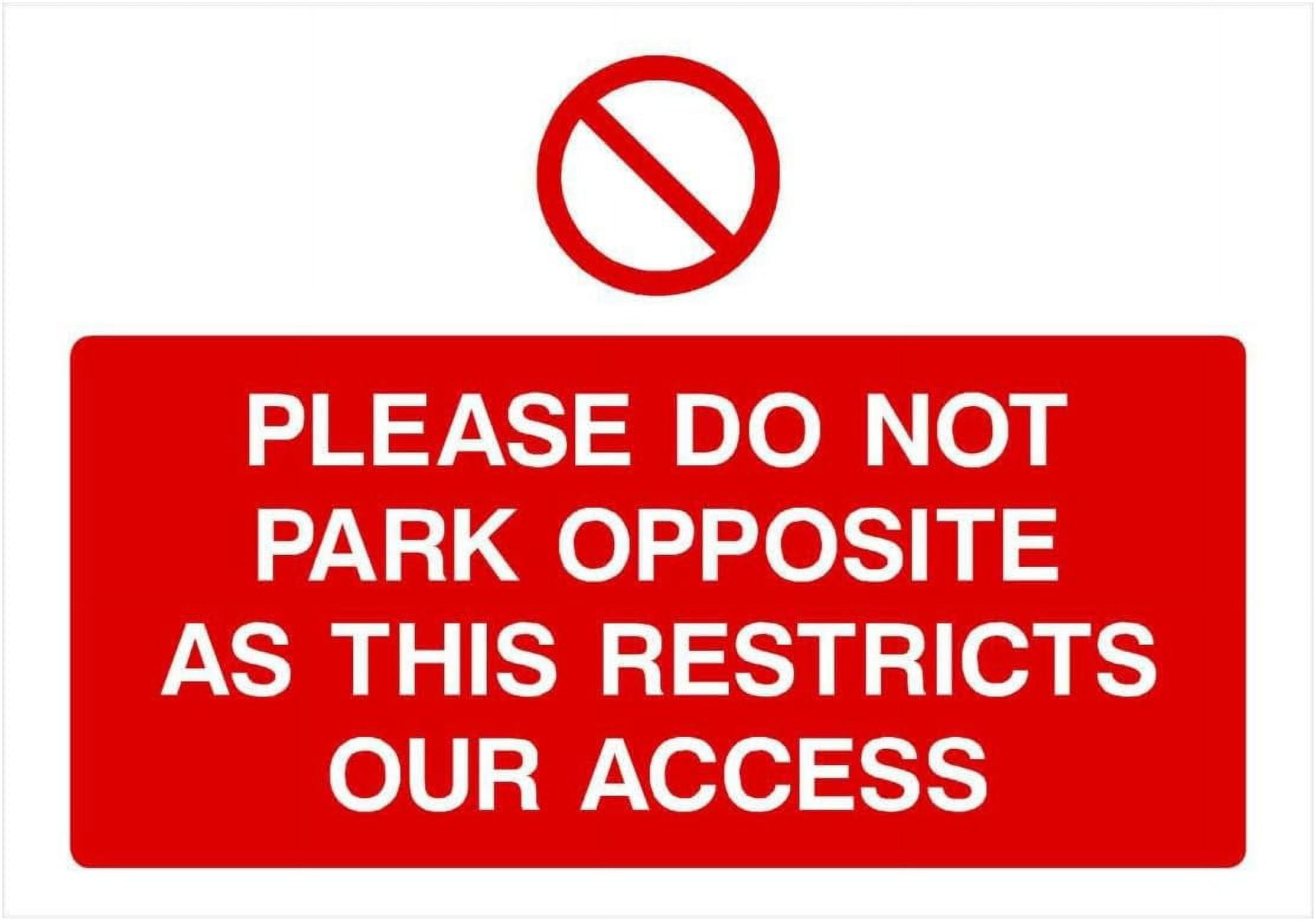 Please Do Not Park Opposite Sign Parking Signs & Permits Metal Sign Tin ...