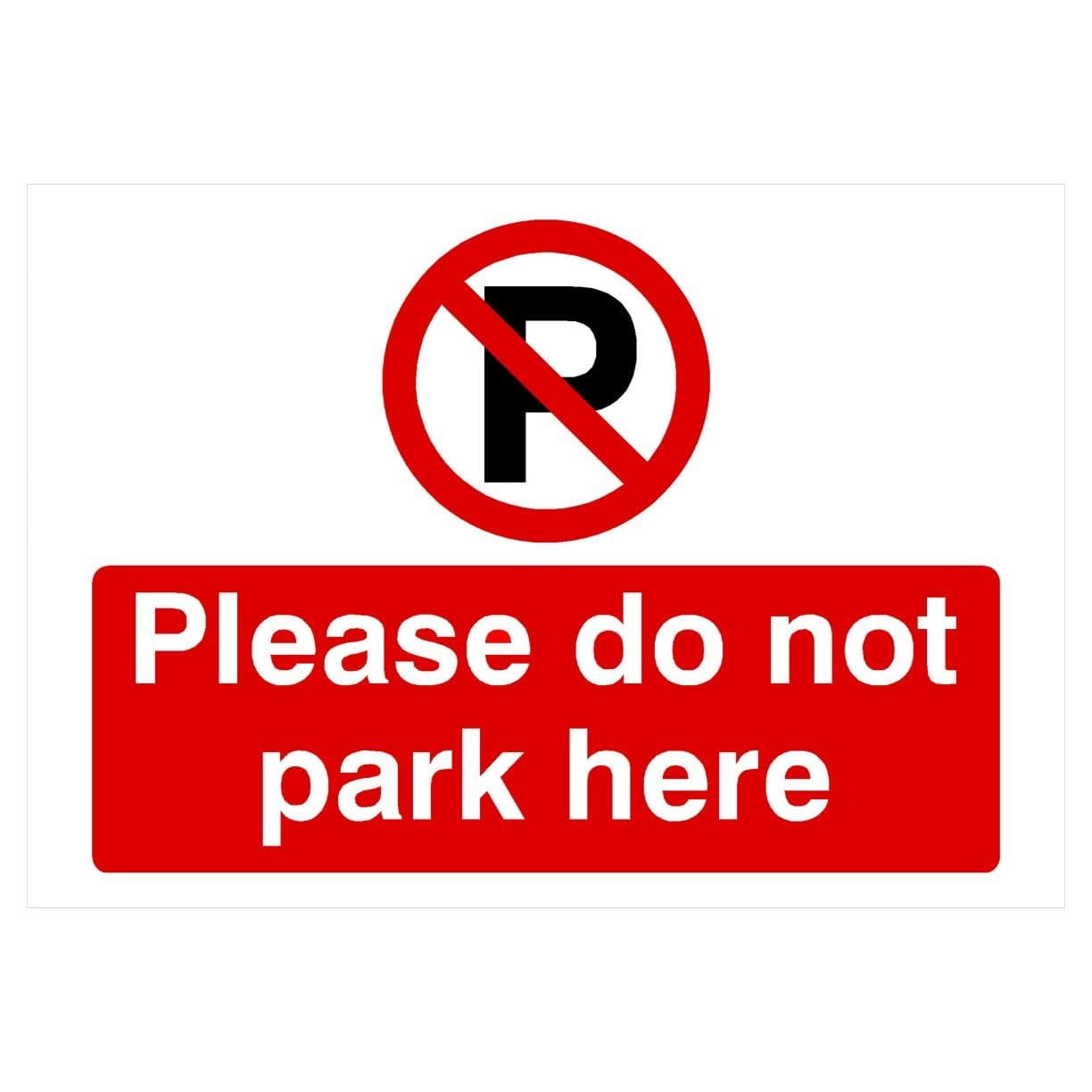 Please Do Not Park Here P Sign Landscape Parking Signs & Permits Metal ...