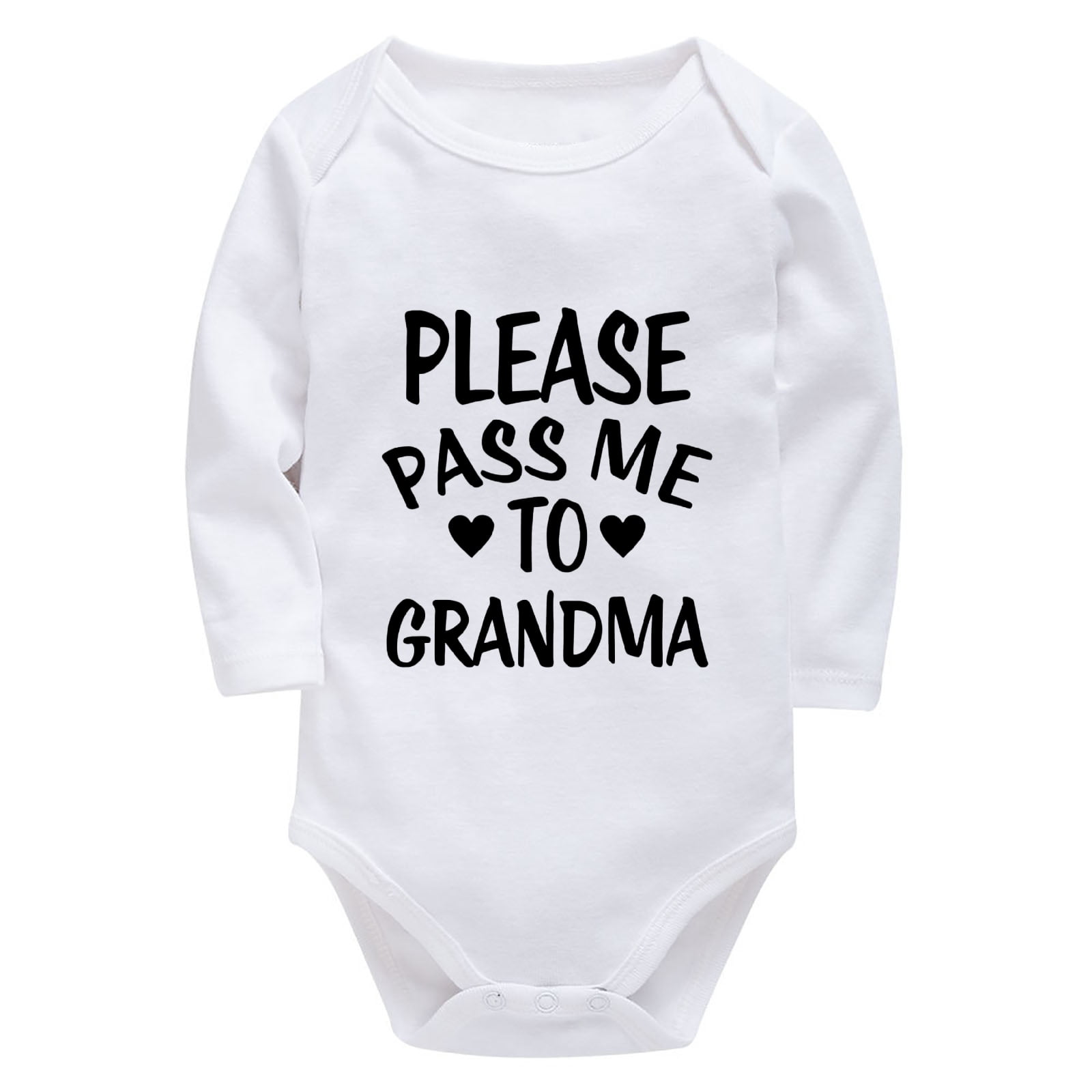Please Pass Me To Grandma Onesie Suit Baby Boy Long Sleeve Boy Newborn ...