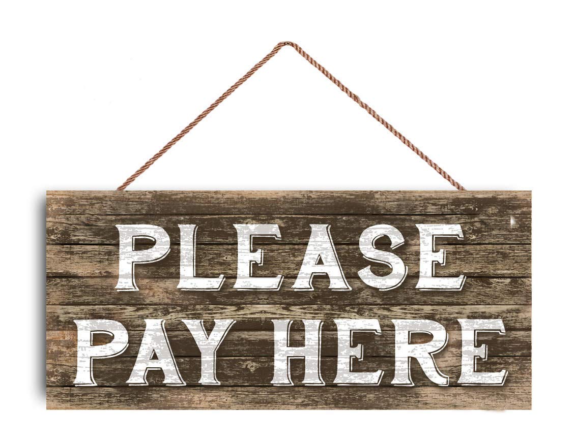 Please Pay HERE Sign Restaurant Sign Cashier Store Boutique Sign Custom ...