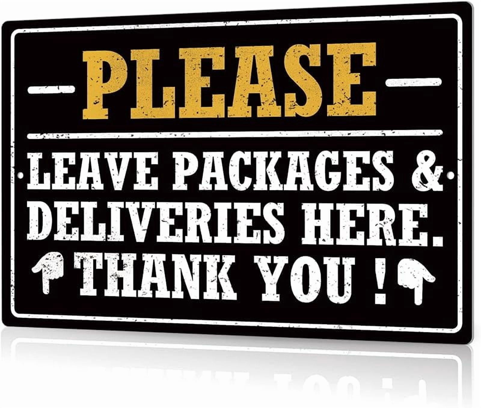 Please Place Packages in Box Aluminum Sign Package Signs for Delivery ...