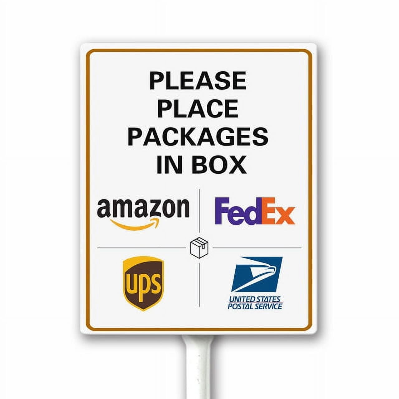 Please Place Packages in Box Sign, Aluminum Package Delivery Sign ...