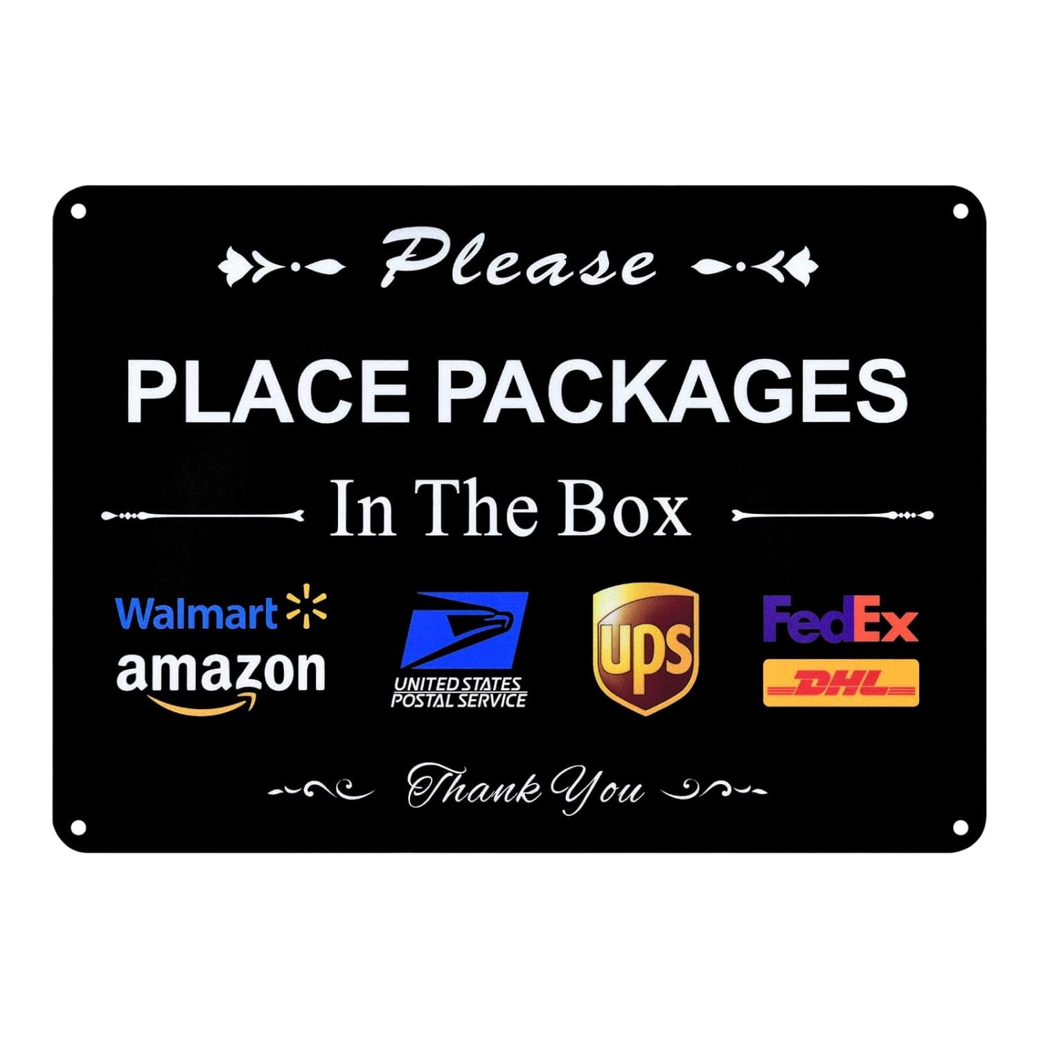 Please Place Packages In Box Sign, Delivery For Package, 1 PC 8 x 12 ...