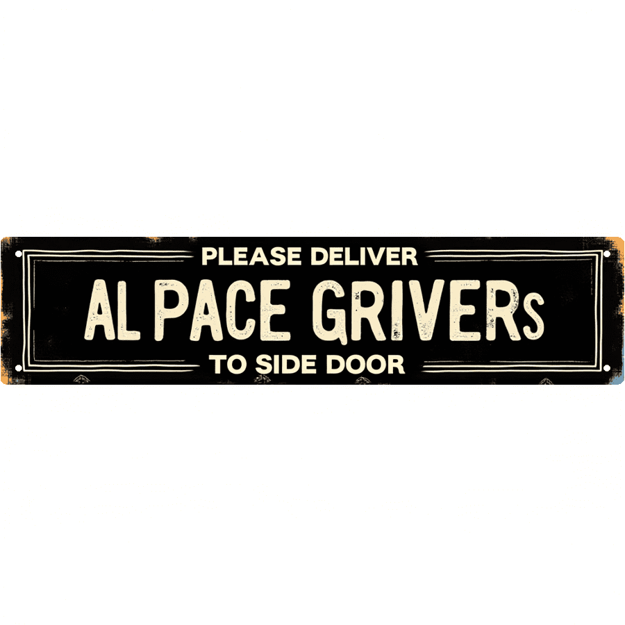 Please Place Packages Over The Fence Tin Signs 16*4 Inches "Deliver to ...