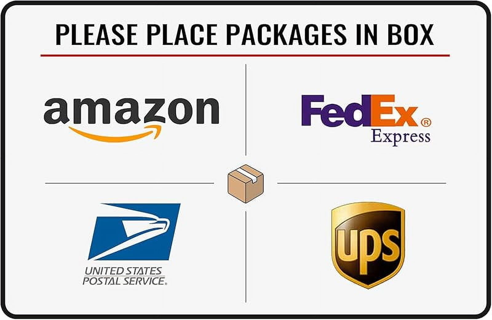 Please Place Packages in Box Delivery Sign for Outdoor Use 12 x 8 Inch ...