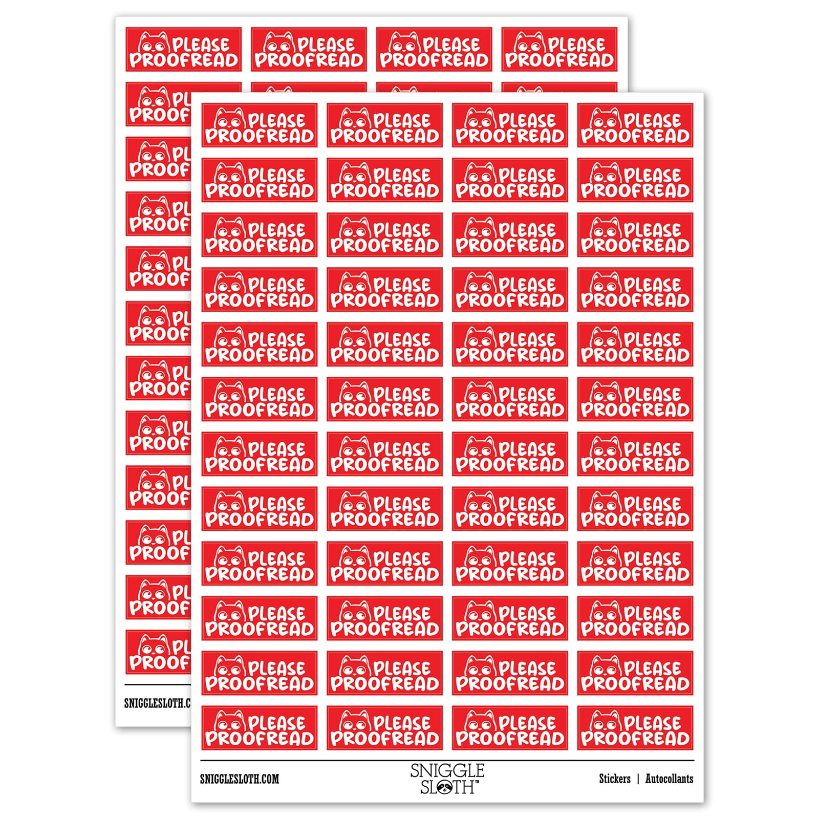 Please Proofread Teacher Student School Sticker Set - Red - Matte ...