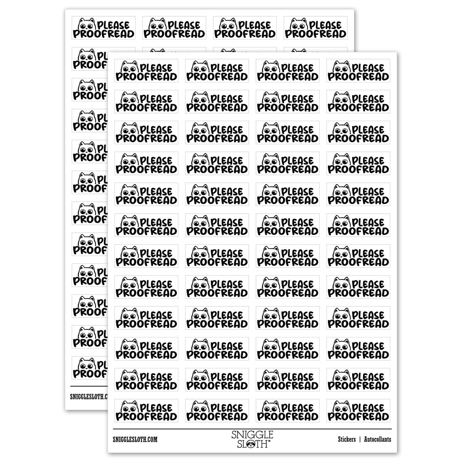 Please Proofread Teacher Student School Sticker Set - White - Gloss ...
