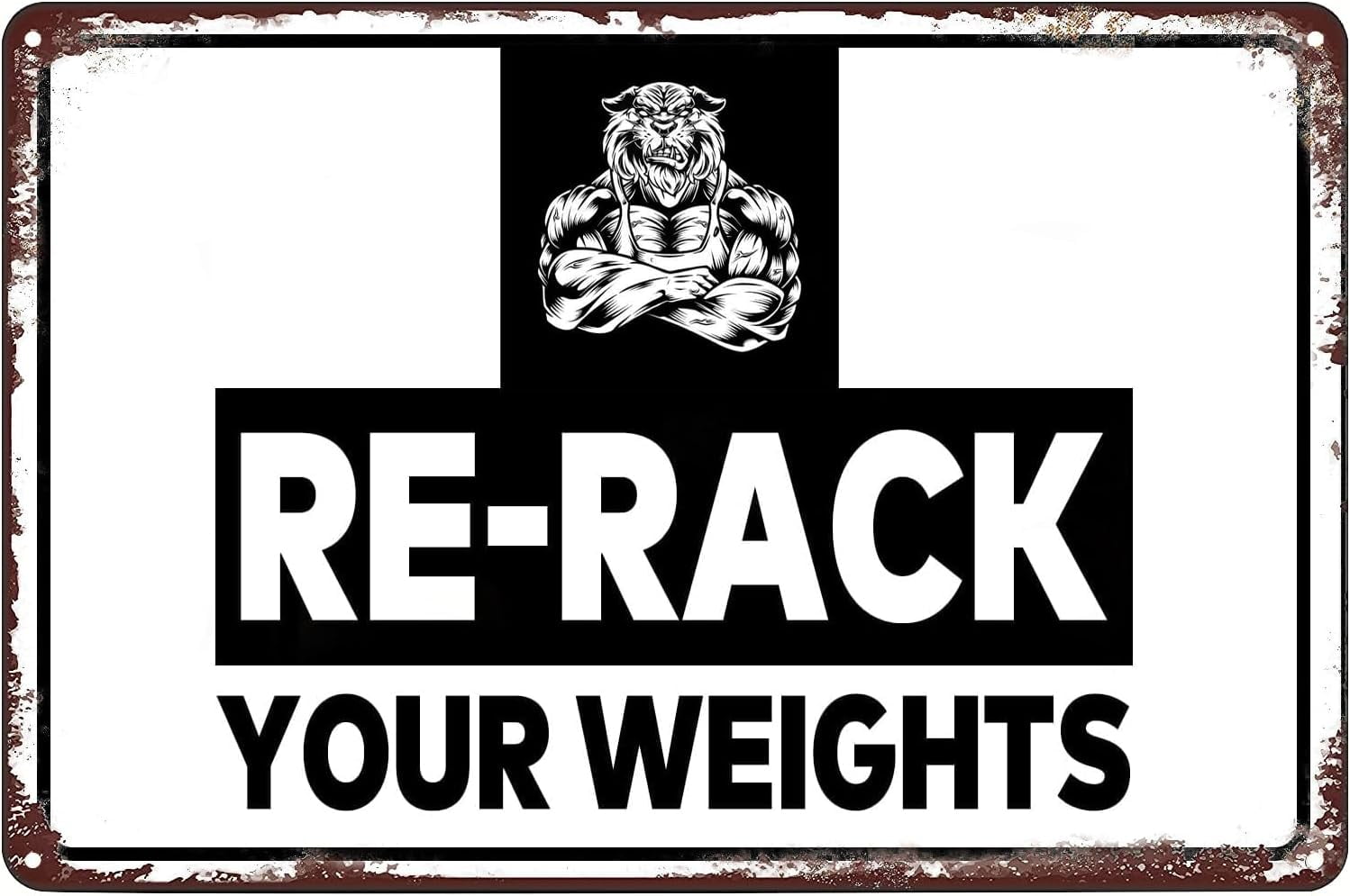Please Re Rack Your Weights Retro Sign Wall Decorative for Home Gym ...