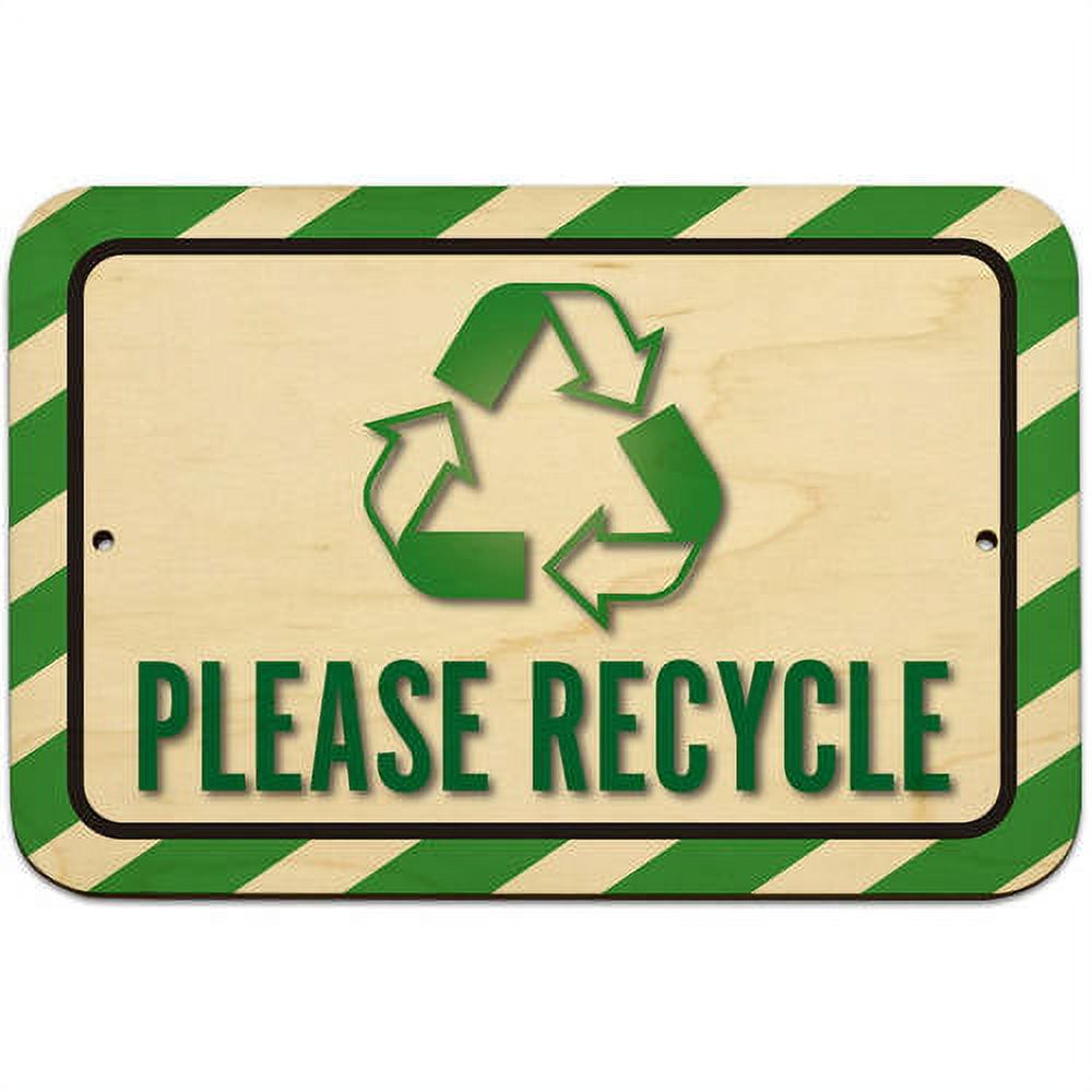 Please Recycle 9" x 6" Wood Sign - Walmart.com