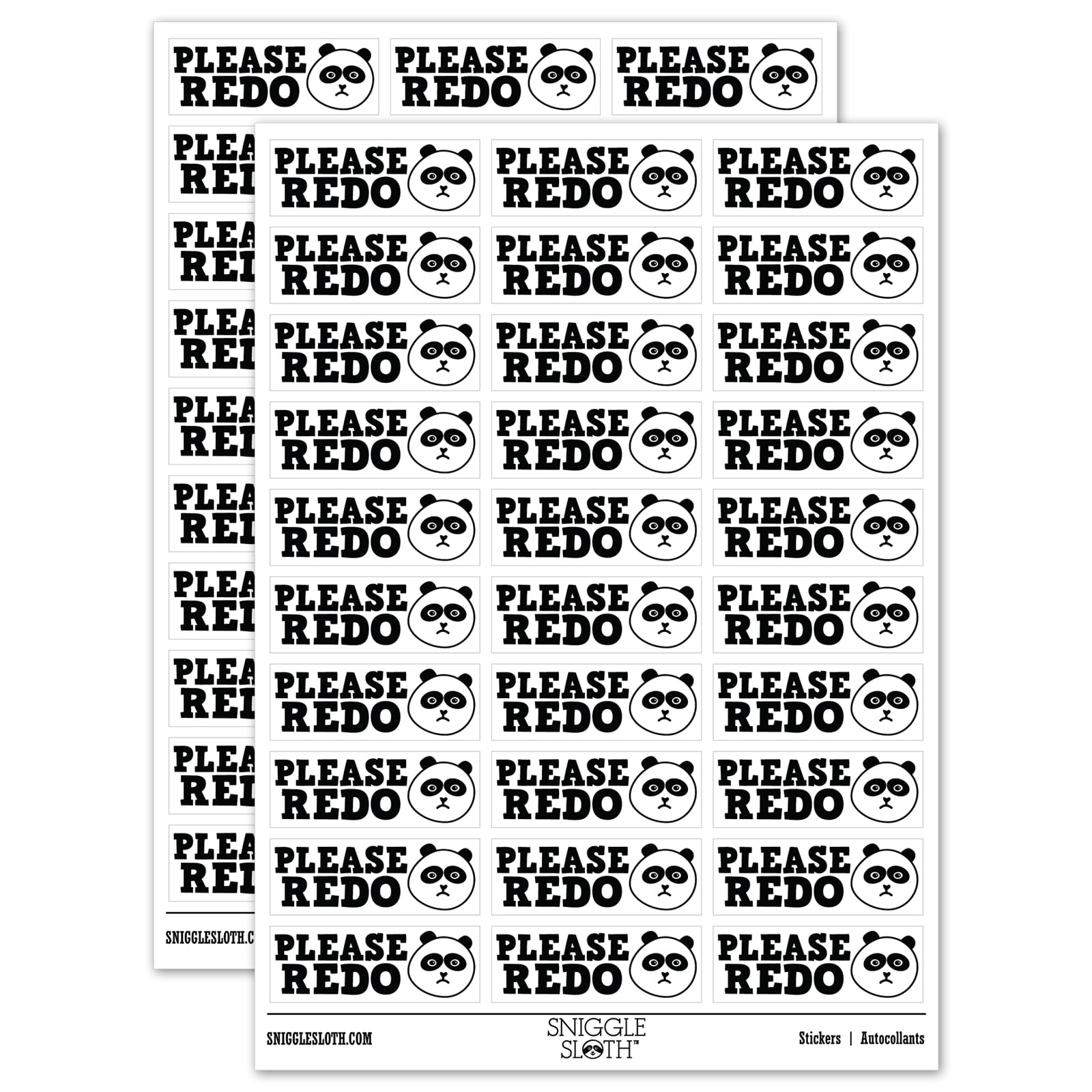 Please Redo Teacher Student School Sticker Set - White - Matte Finish ...