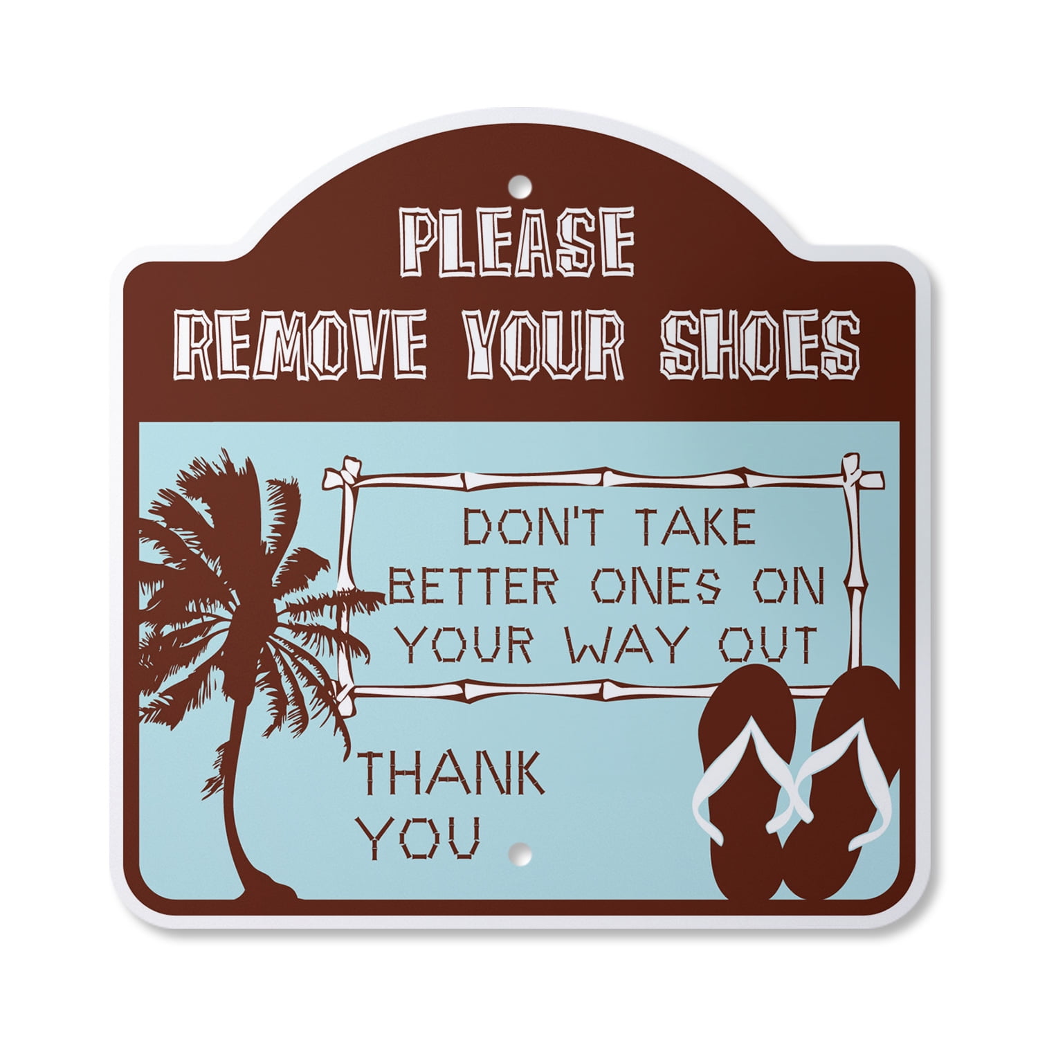 Please Remove Your Shoes 14" X 14" Sign | Indoor/Outdoor Plastic ...